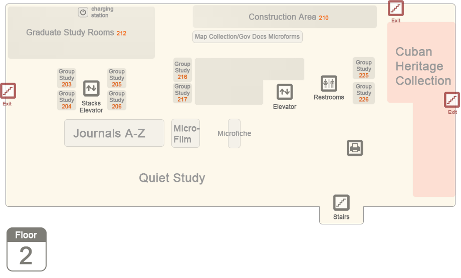 Floor Maps (Richter Library) | University of Miami Libraries